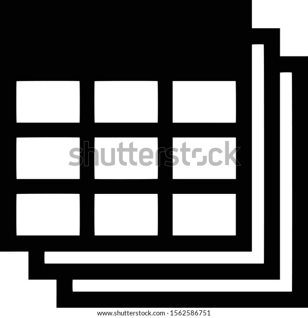 Stacked Calendar Three Layers Icon Stock Vector (Royalty Free ...