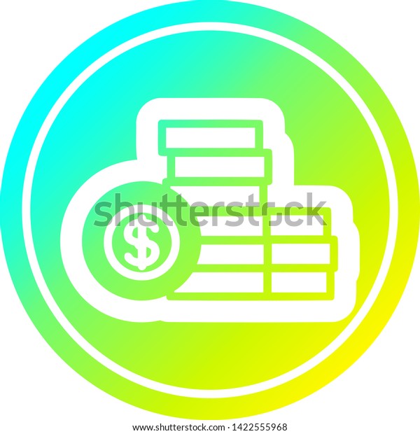 Stacked Money Circular Icon Cool Gradient Stock Vector (Royalty Free ...