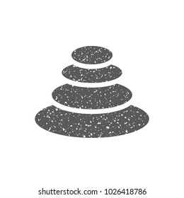 Stacked Stone Icon Grunge Texture Vintage Stock Vector (Royalty Free ...