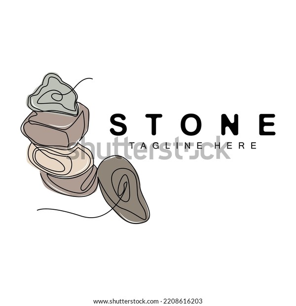 Stacked Stone Logo Design Balancing Stone Stock Vector (Royalty Free ...