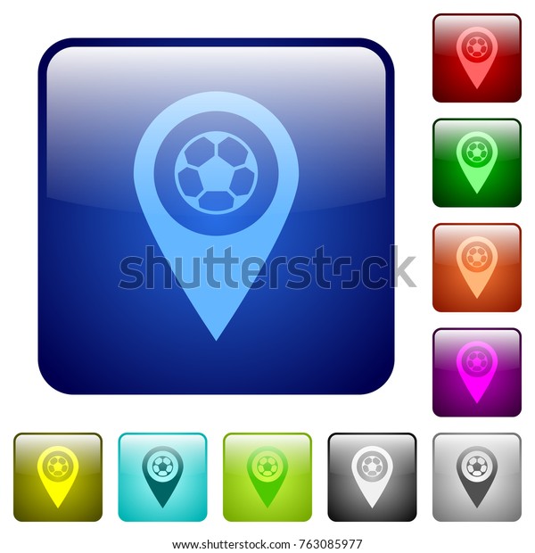 Stadium Gps Map Location Icons Rounded: vector de stock (libre de ...