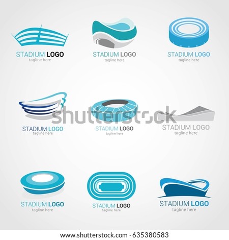 Stadium Logo Design Template Vector Illustration Stock Vector (Royalty ...