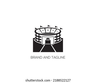 Stadium Venue Arena Vector Logo Illustration Stock Vector (Royalty Free ...