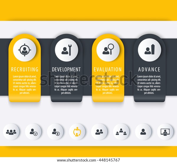 Vektor Stok Staff Hr Employee Development Timeline Infographic (Tanpa ...