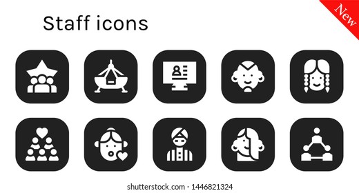 Staff Icon Set 10 Filled Staff Stock Vector (Royalty Free) 1446821324 ...