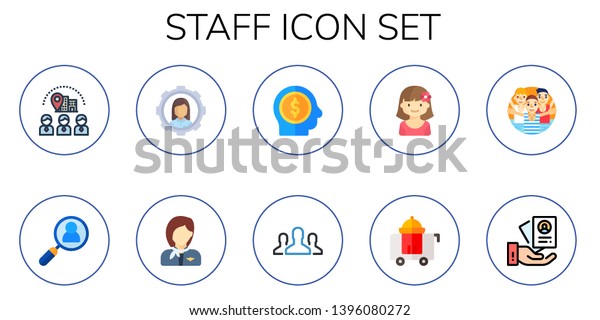 Staff Icon Set 10 Flat Staff Stock Vector (Royalty Free) 1396080272 ...