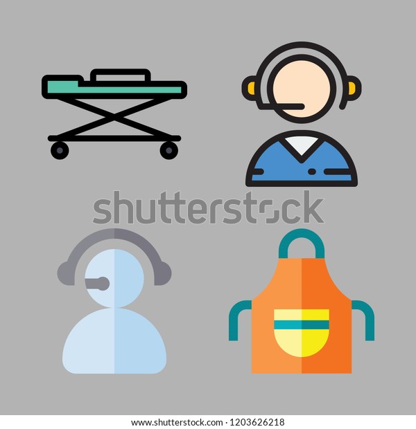 Staff Icon Set Vector Set About Stock Vector (Royalty Free) 1203626218 ...