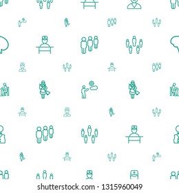 Staff Icons Pattern Seamless White Background Stock Vector (Royalty ...