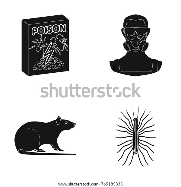 Staff Packing Poison Pests Black Icons: เวกเตอร์สต็อก (ปลอดค่าลิขสิทธิ์ ...