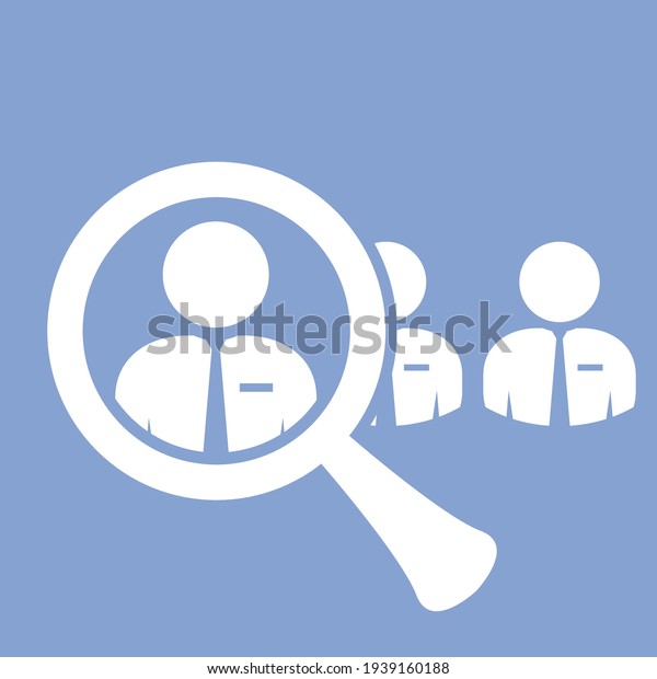 Staff Search Icon Finding Skilled Employee Stock Vector (Royalty Free ...