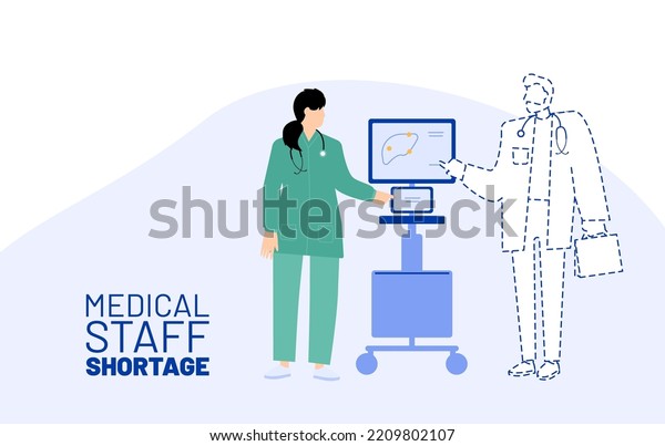 Staff Shortage Concept Vector Illustration Recruiting Stock Vector ...