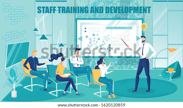 Staff Training Development Company Employees Skills Stock Vector ...