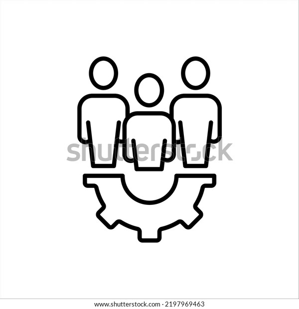 Staffing Concept Line Icon Simple Element Stock Vector (Royalty Free ...
