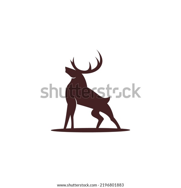 Stag Icon Logo Design Illustration Template Stock Vector (Royalty Free ...