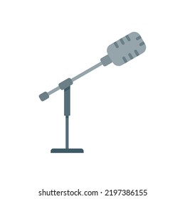 Stage Director Microphone Icon Flat Illustration Stock Vector (Royalty ...
