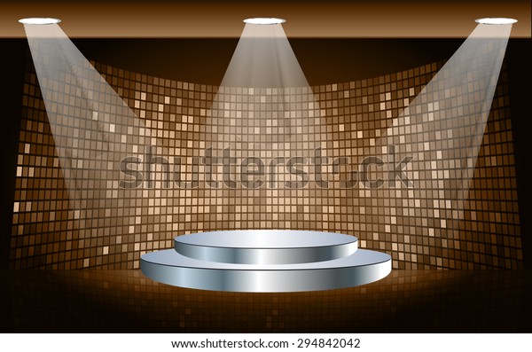 Stage Lighting Brown Background Spot Light Stock Vector (Royalty Free ...