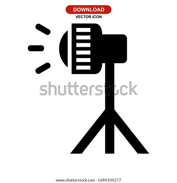 Stage Lighting Icon Logo Isolated Sign Stock Vector (Royalty Free ...