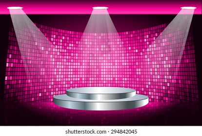 Stage Lighting Pink Background Spot Light Stock Vector (Royalty Free ...