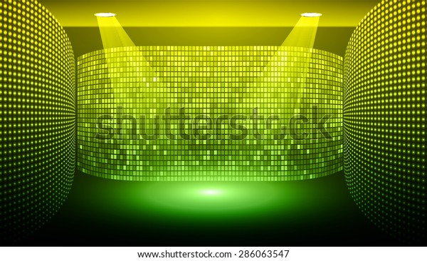 Stage Lighting Yellow Green Background Spot Stock Vector (Royalty Free ...