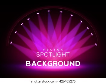 Stage Lights Circle Projectors Dark Vector Stock Vector (Royalty Free ...