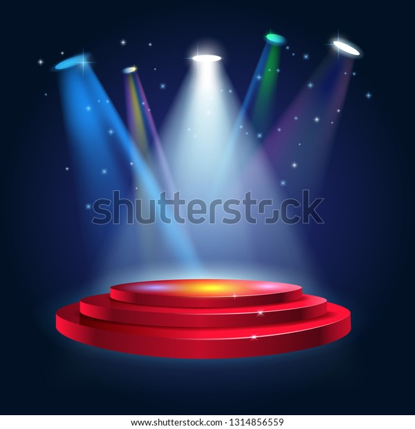 Stage Podium Lighting Stock Vector (Royalty Free) 1314856559 Stage Podium Lighting Stock Vector (Royalty Free) 1314856559