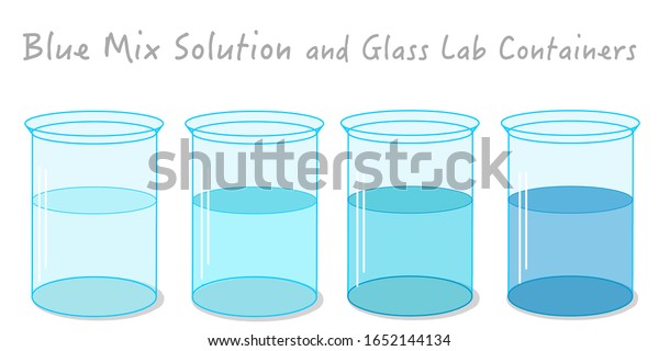 Stages Blue Solution Liquid Glass Lab Stock Vector (Royalty Free ...