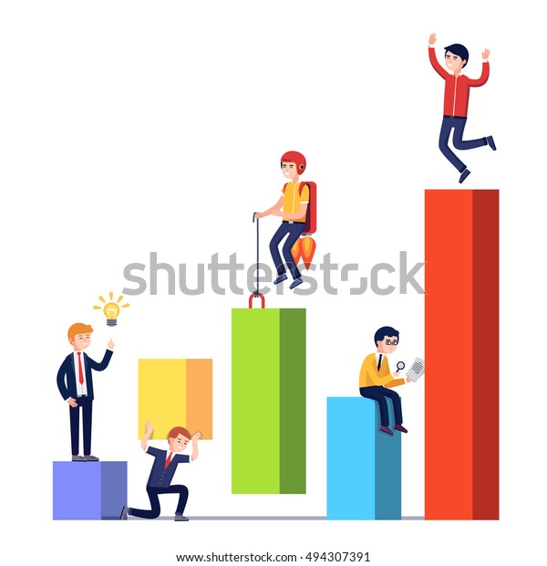 Stages of business development and growth from initial idea to a market ...