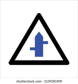 Staggered Junction Road Signroad Signs Symbols Stock Vector (Royalty ...