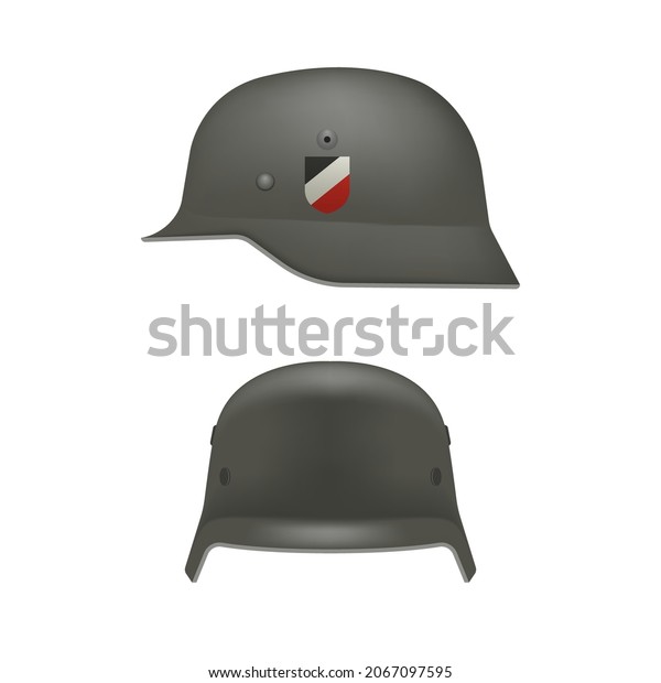 Stahlhelm Fascist Army Helmet 3d Realistic Stock Vector (Royalty Free ...