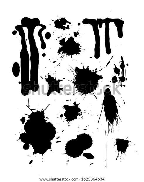 Stain Grunge Texture Isolated Set Vector Stock Vector (Royalty Free ...