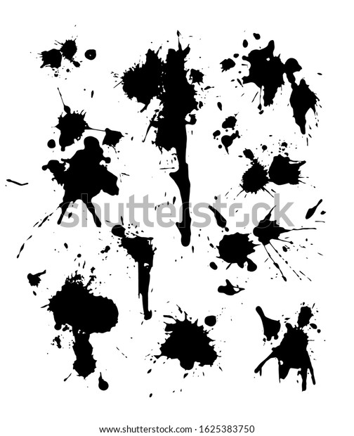Stain Grunge Texture Isolated Set Vector Stock Vector (Royalty Free ...