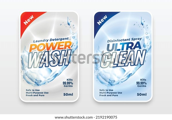 Stain Remover Detergent Cleaner Label Sticker Stock Vector (Royalty ...