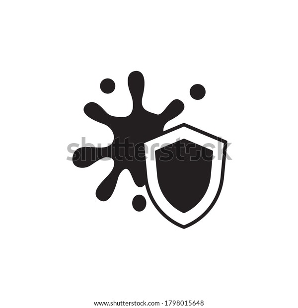 Stain Resistance Outline Flat Icon Stock Vector (Royalty Free ...