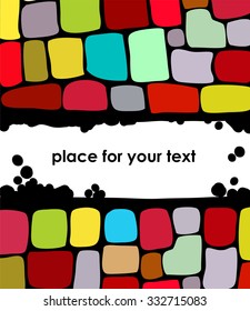 Stained Glass Black Frame Stock Vector (Royalty Free) 332715083 ...