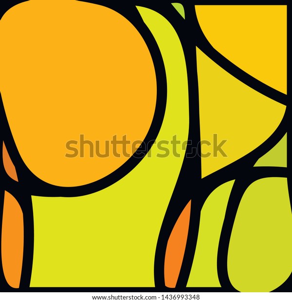 Stained Glass Window Abstract Shapes Colorful Stock Vector (Royalty ...