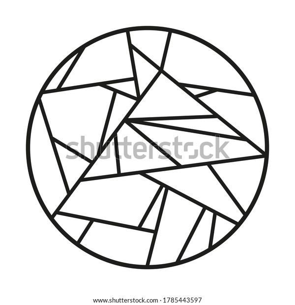Stainedglass Window Hand Drawn Circle Pattern Stock Vector (Royalty ...