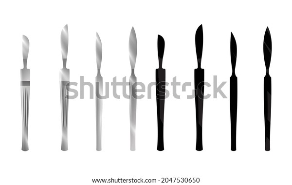 Stainless Steel General Surgical Instruments Vector Stock Vector ...