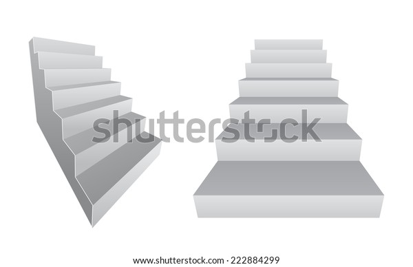 Stair 3d Design Element Icon Stock Vector (Royalty Free) 222884299 ...