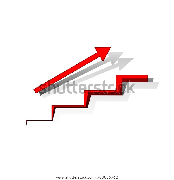 Stair Arrow Vector Detachable Paper Icon Stock Vector (Royalty Free ...