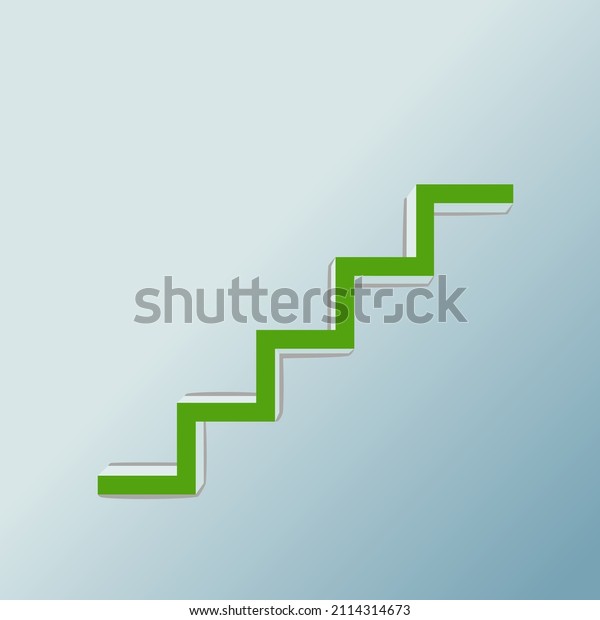 Stair Sign Isolated On Light Blue Stock Vector (Royalty Free ...
