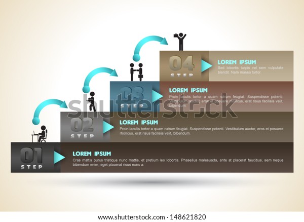 Stair Step Template Can Be Used Stock Vector (Royalty Free) 148621820