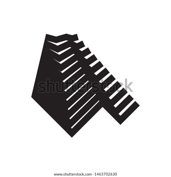 Stair Triangle Design Vector Icon Stock Vector (Royalty Free ...