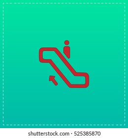 Staircase Red Vector Icon Black Stroke Stock Vector (Royalty Free ...