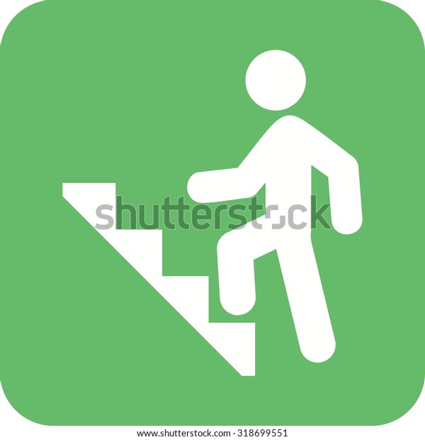 Stairs Climbing Walking Icon Vector Image Stock Vector (Royalty Free ...