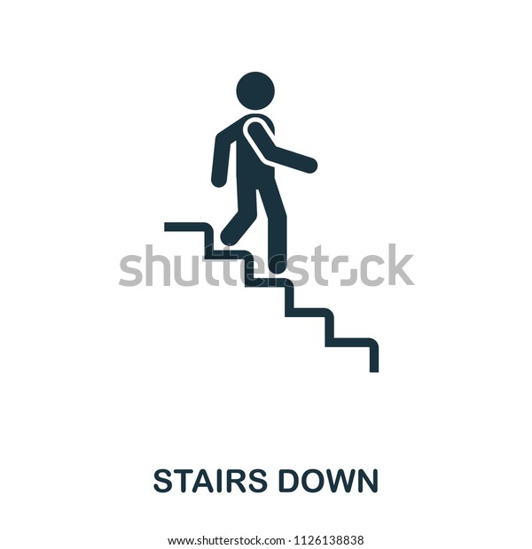 Stairs Down Icon Line Style Icon Stock Vector (Royalty Free) 1126138838 ...