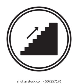 Stairs Icon Isolated Flat Design Stock Vector (Royalty Free) 432076054