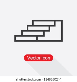Stairs Icon Step Sign Icon Vector Stock Vector (Royalty Free ...