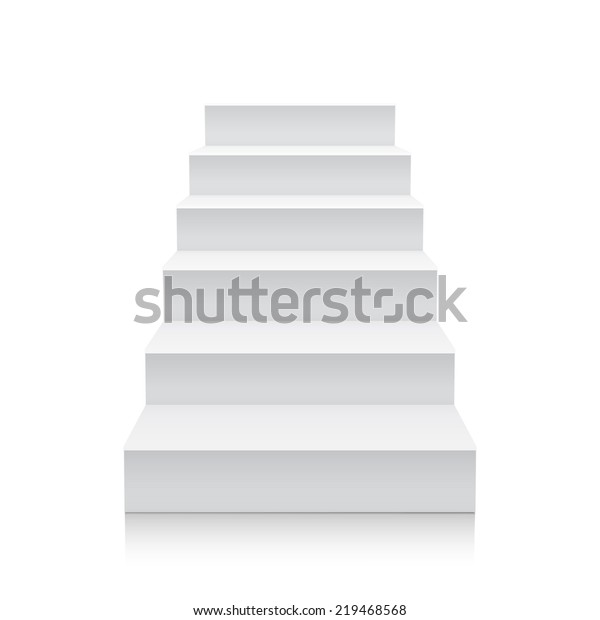 Stairs Isolated On White Background Steps Stock Vector (Royalty Free ...