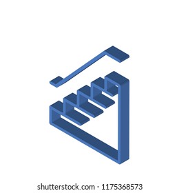 Stairs Isometric Left Top View 3d: vector de stock (libre de regalías ...