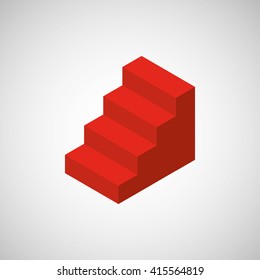 Stairs Isometrics Design Stock Vector (Royalty Free) 415564819
